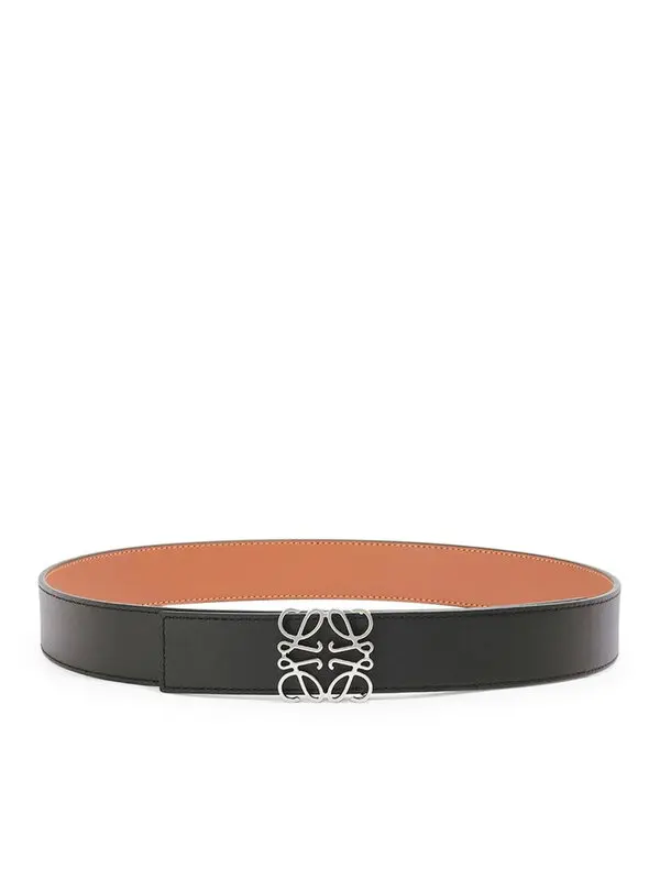 Loewe Anagram Reversible Belt In Smooth Calfskin - Multicolor