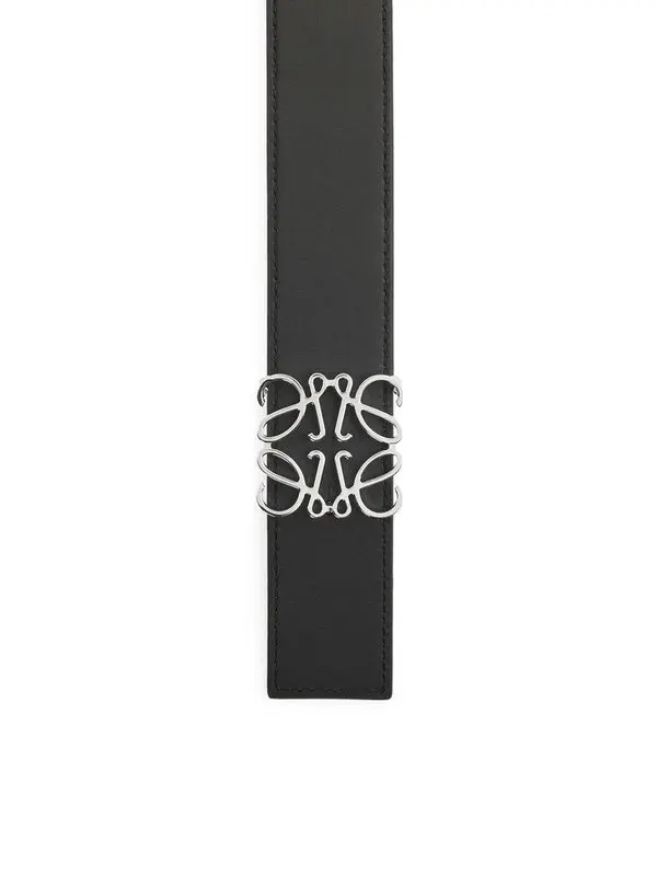 Loewe Anagram Reversible Belt In Smooth Calfskin