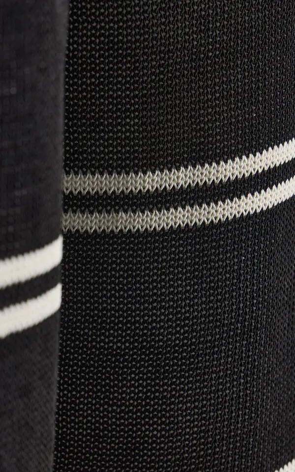ZULU & ZEPHYR Striped Knit Flared-leg Pants