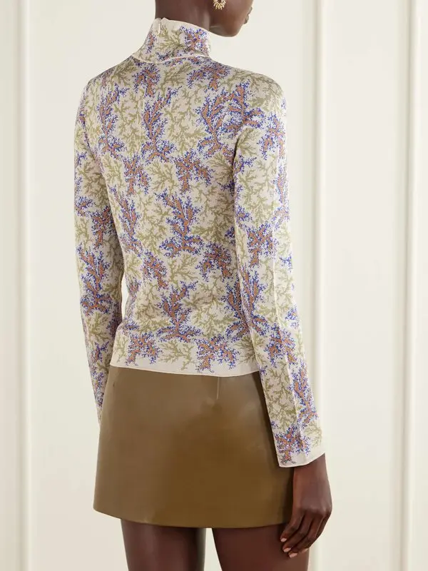 Rabanne Intarsia-knit Turtleneck Sweater