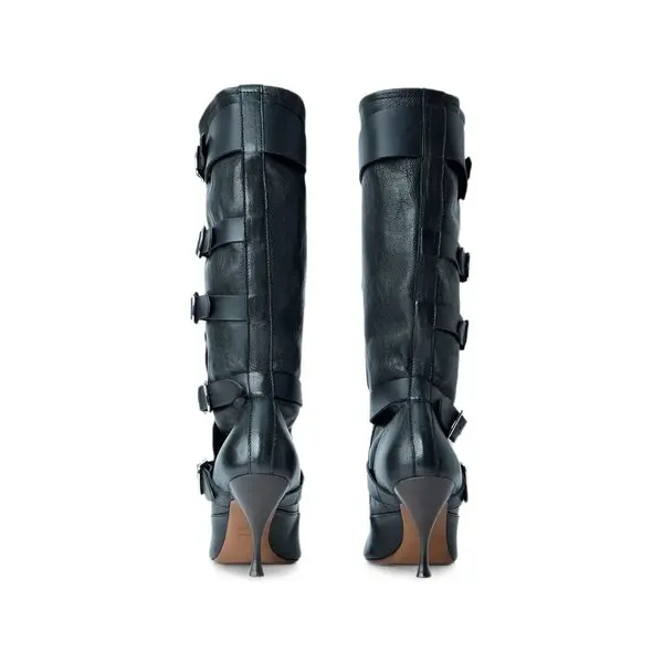 VIVIENNE WESTWOOD Sculptural Strap Pointed Toe Boots