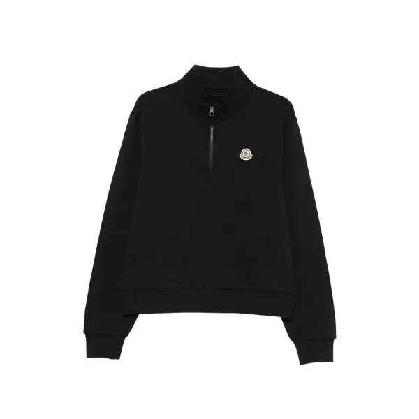 Moncler Half-zip Sweatshirt With Logo Patch