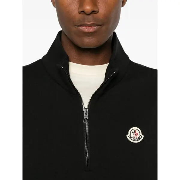Moncler Half-zip Sweatshirt With Logo Patch
