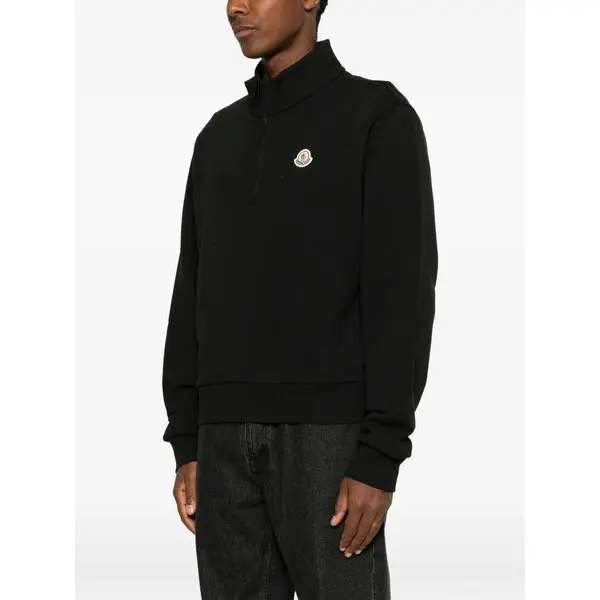 Moncler Half-zip Sweatshirt With Logo Patch