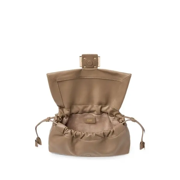 Fendi Neutrals Shoulder Bags - Cream