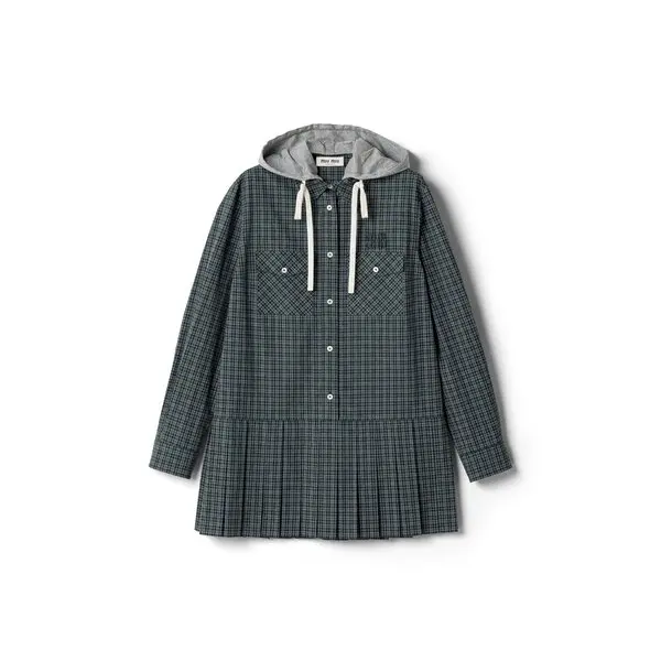 Miu Miu Checked Flannel Dress