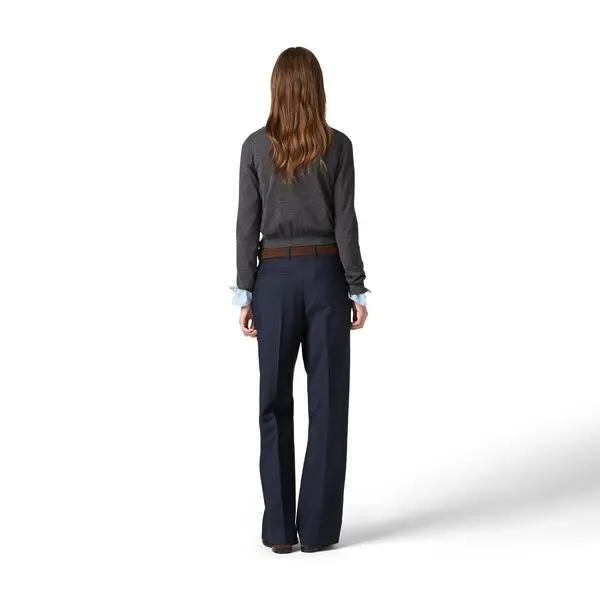 Miu Miu Stretch Wool Jogger Fit Pants