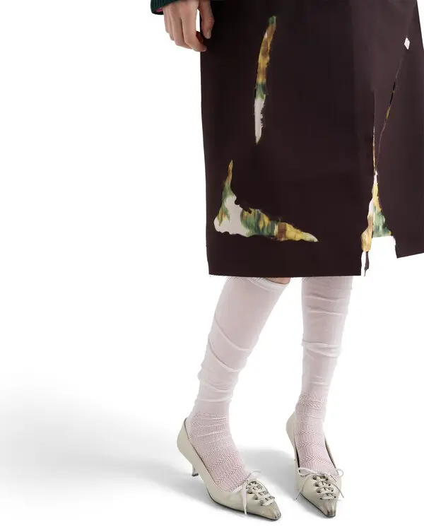 Prada Antiqued Leather Pumps