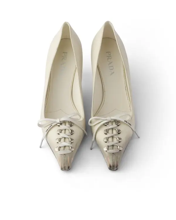 Prada Antiqued Leather Pumps