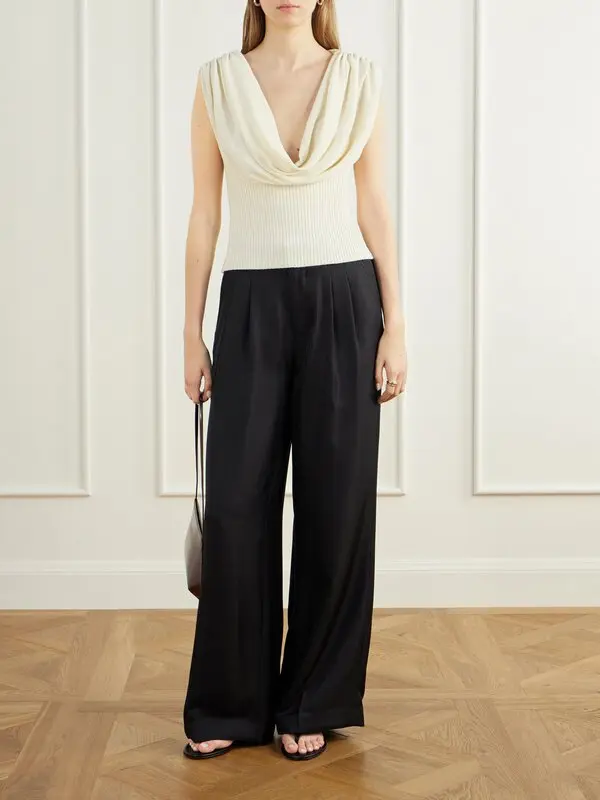 KALLMEYER Meeka Cowl Neck Ribbed Top
