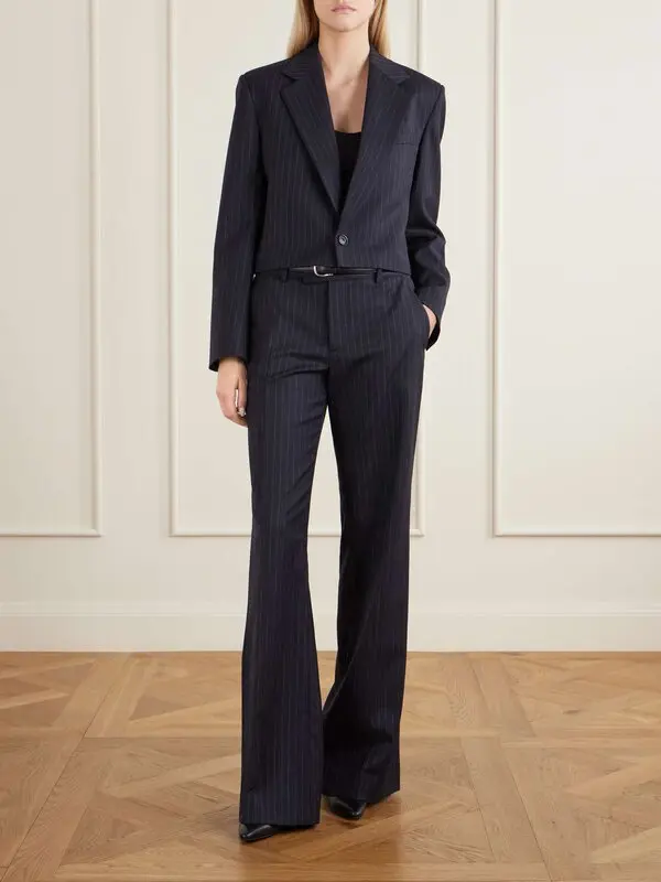 NILI LOTAN Bethany Straight-leg Wool-blend Pants