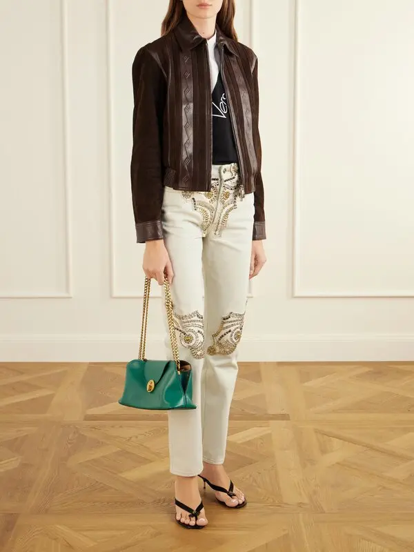 Versace Vivienne Medusa-detailed Leather Clutch