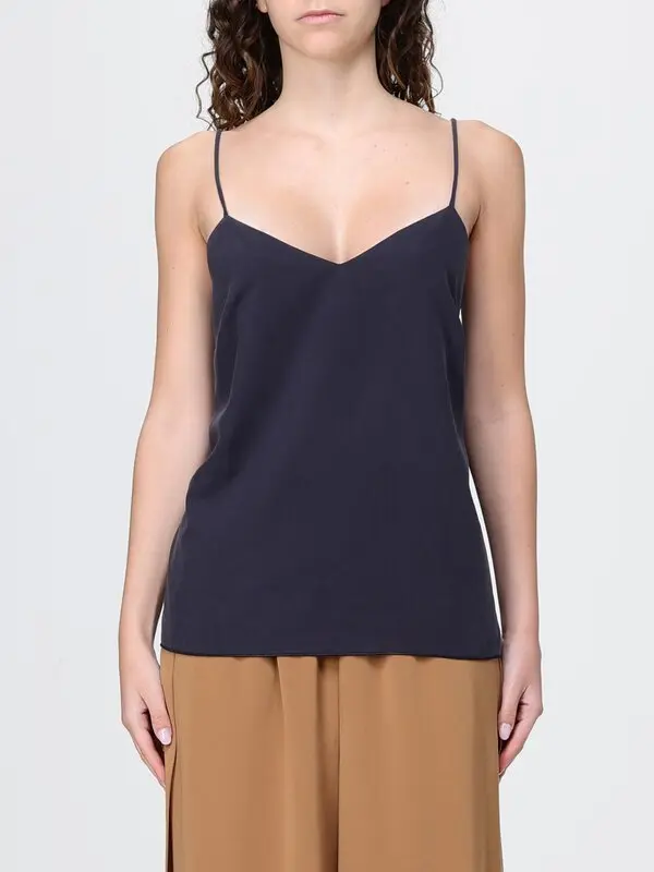 Max Mara Silk V-neck Camisole - Blue