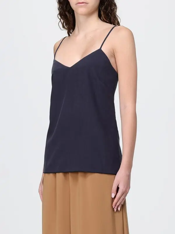 Max Mara Silk V-neck Camisole - Blue