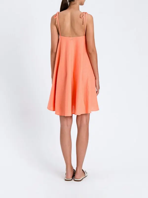 TWINSET Linen Blend Dress - Peach
