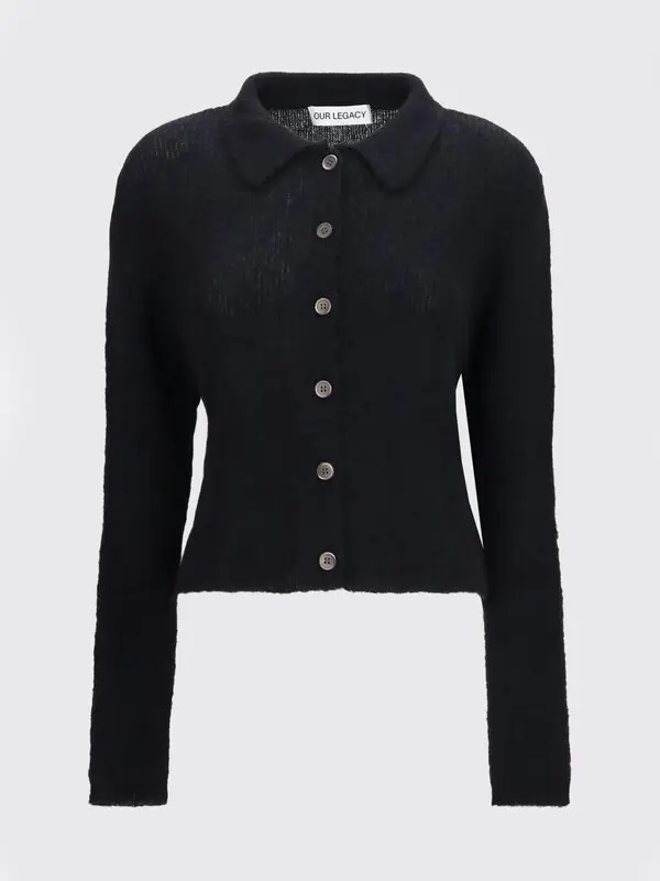 Our Legacy Long-sleeve Alpaca-wool Blend Cardigan - Black