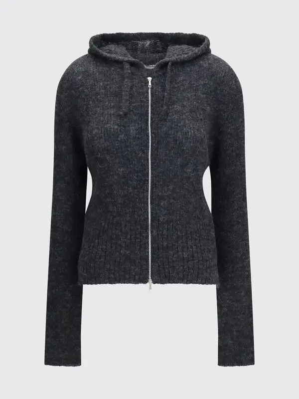 Our Legacy Slim Fit Alpaca Wool Knit Zip-up Hooded Jumper - Black