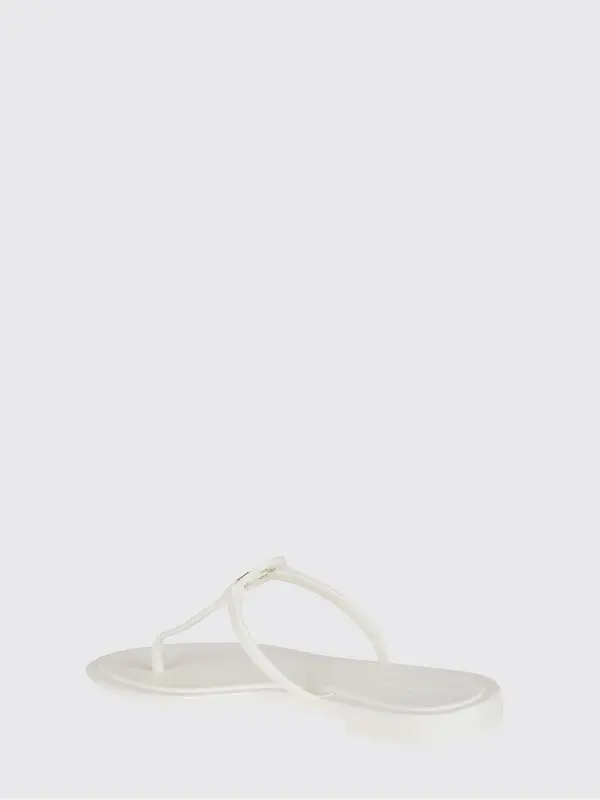 Tory Burch Miller Jelly Thong Sandals In Rubber With Double T Logo - White