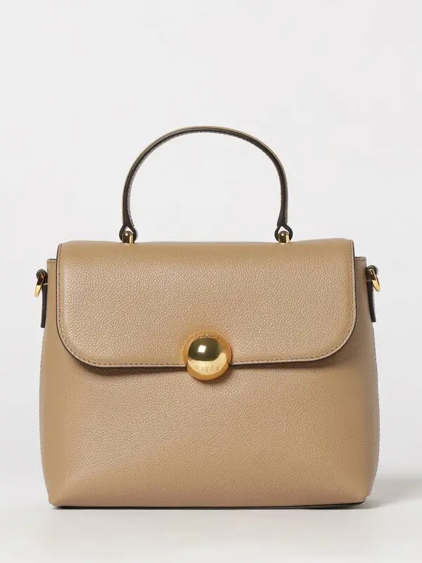 Furla Moonlight Cowhide Leather Handbag With Flap Closure