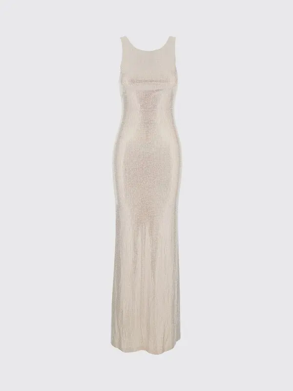 TWENTY FOURHAITCH Off-the-shoulder Stretch Cotton Long Evening Gown