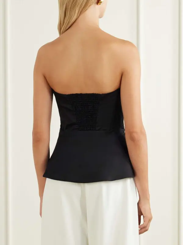 ANDRES OTALORA Nos Reconocemos Strapless Stretch-cotton Twill Blouse