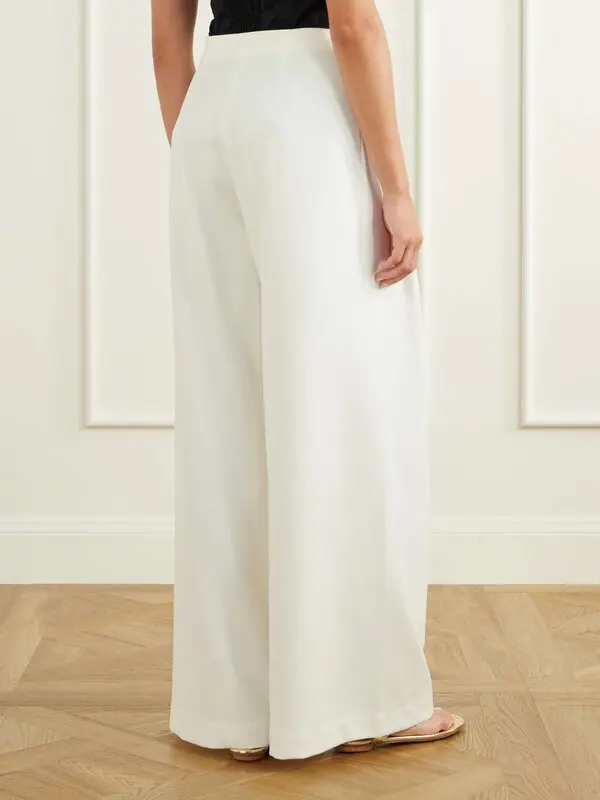 ANDRES OTALORA Pleated Drill Wide-leg Pants