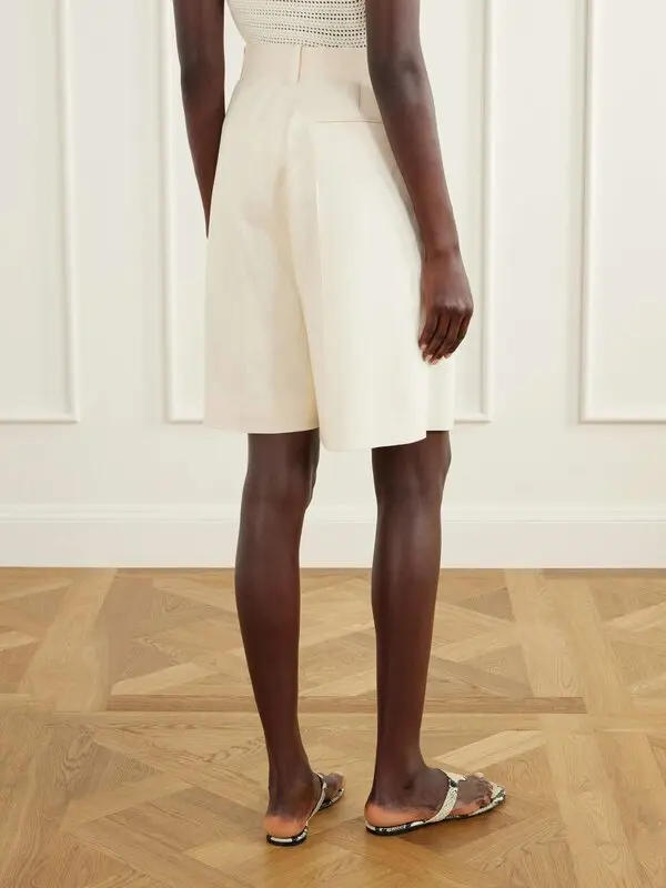 ANINE BING Bryson Canvas Knee-length Shorts
