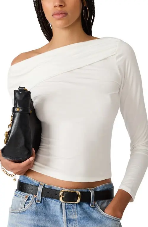 Steve Madden Ryder Off The Shoulder Knit Top - Cream
