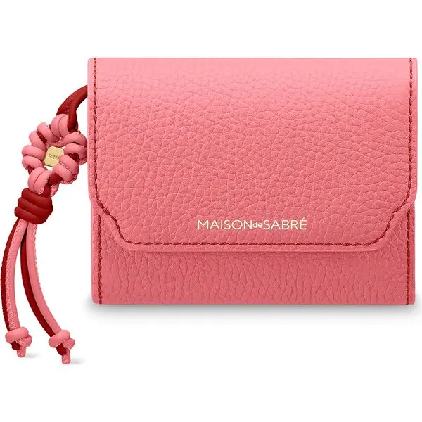 MAISON DE SABRE Bloom Edition Leather Trifold Wallet - Candy Brick