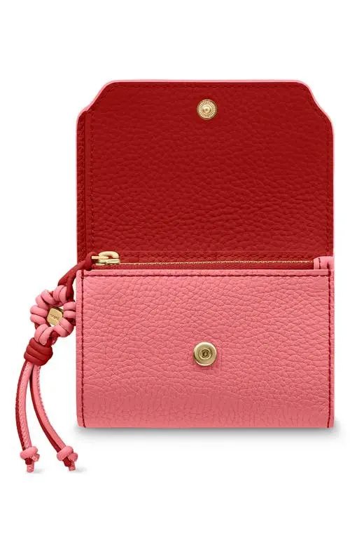 MAISON DE SABRE Bloom Edition Leather Trifold Wallet - Candy Brick