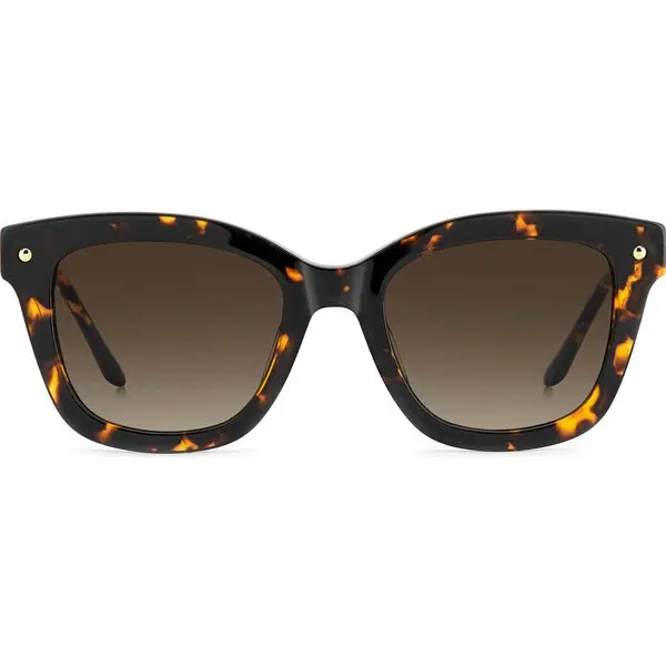 Carolina Herrera Her 0407/g/s 51mm Gradient Rectangular Sunglasses - Havana/brown Sf