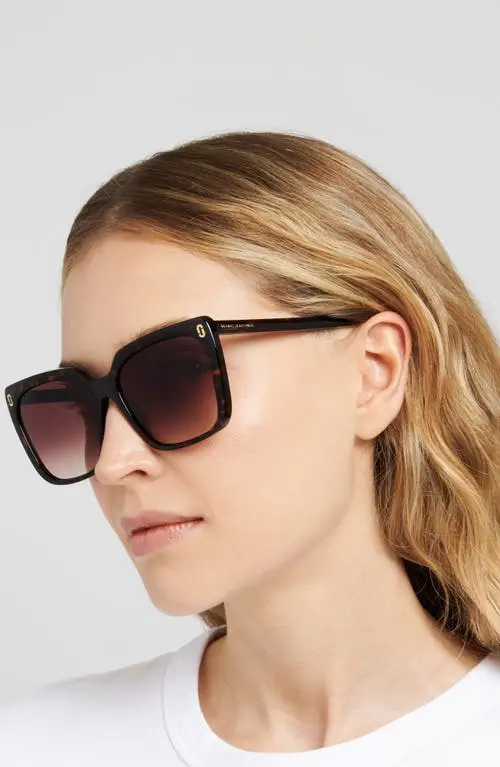 Marc Jacobs Gradient Square Sunglasses - Havana/brown Sf