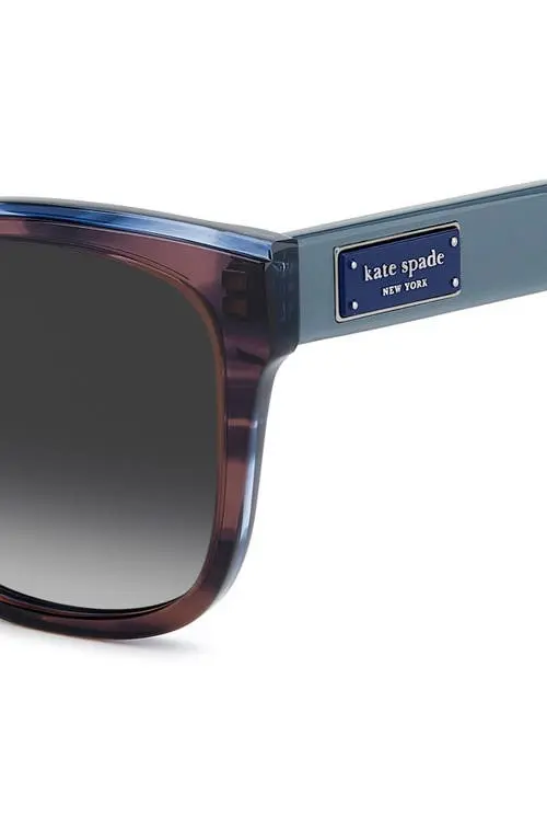 Kate Spade New York Fatimah 55mm Gradient Polarized Rectangular Sunglasses