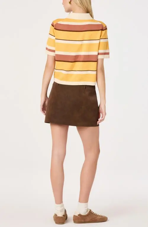 Astr The Label Arielle Faux Leather Skort - Brown