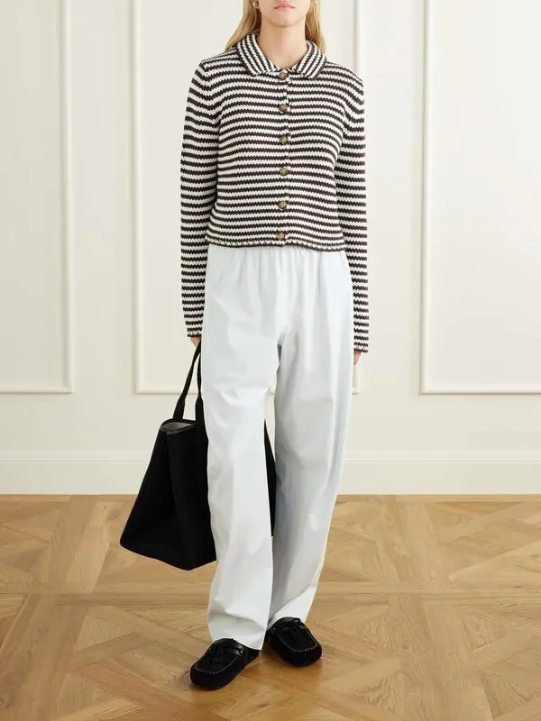LA LIGNE Cotton-poplin Wide-leg Pants