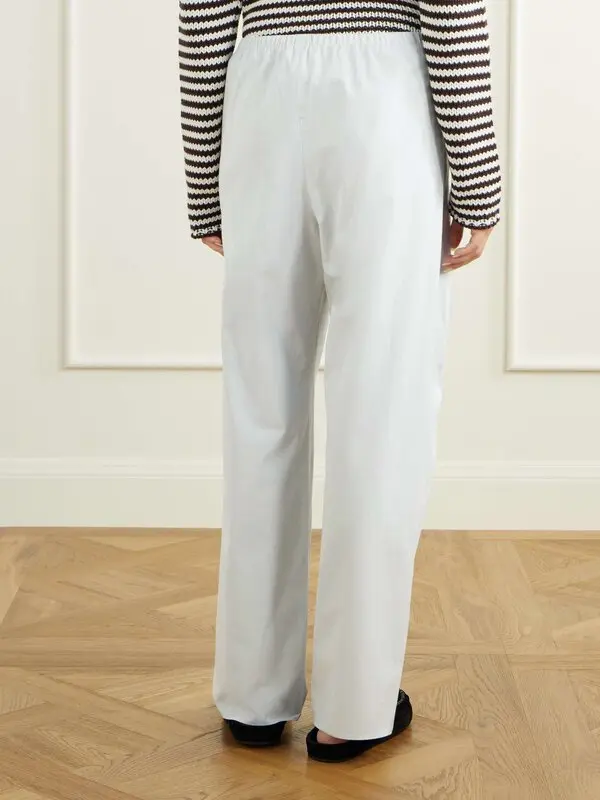 LA LIGNE Cotton-poplin Wide-leg Pants