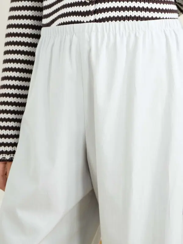 LA LIGNE Cotton-poplin Wide-leg Pants