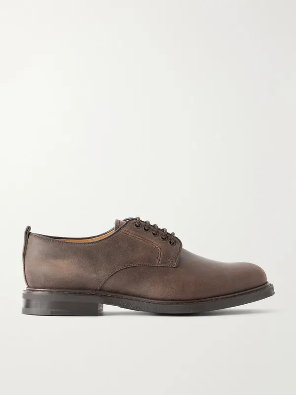 Church's Pentire Waxed-suede Derby Shoes