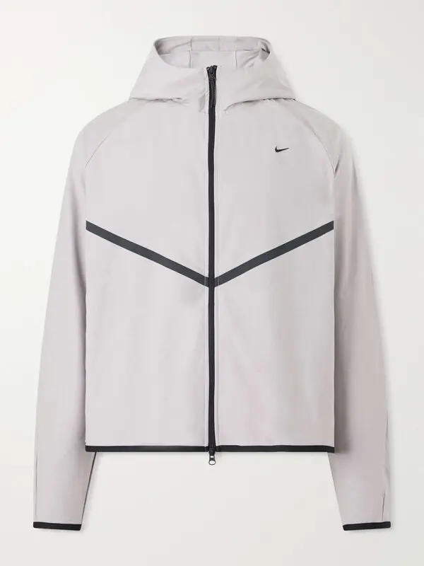 Nike Tech Shori Logo-embroidered Shell Jacket - Light Gray