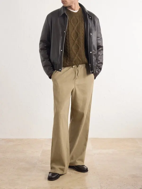PIACENZA CASHMERE 1733 Cable-knit Alpaca And Wool-blend Sweater