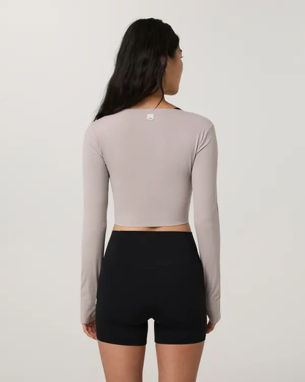 Vuori Allthefeels™ Long Sleeve Scoop Top - Soft Pewter