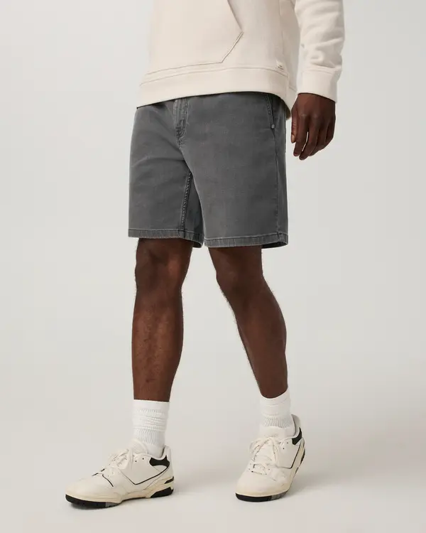 Vuori Benton Twill Elastic Waist Short 8 - Dark Pewter