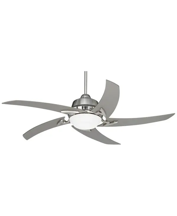 CASA VIEJA 52" Capri Brushed Nickel Led Ceiling Fan W/ 36" Rod - Silver