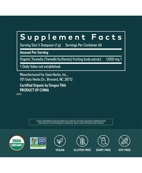 GAIA HERBS Tremella Mushroom Powder