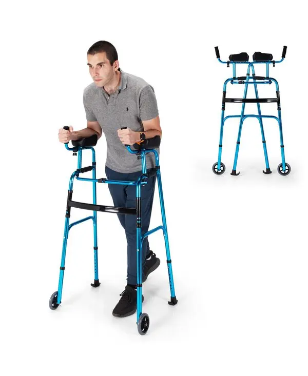 SUGIFT Folding Adjustable Aluminum Wheel Walking Frame
