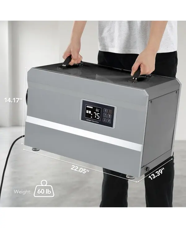TRIBESIGNS 145 Pints Commercial Dehumidifier With Pump And Drain Hose