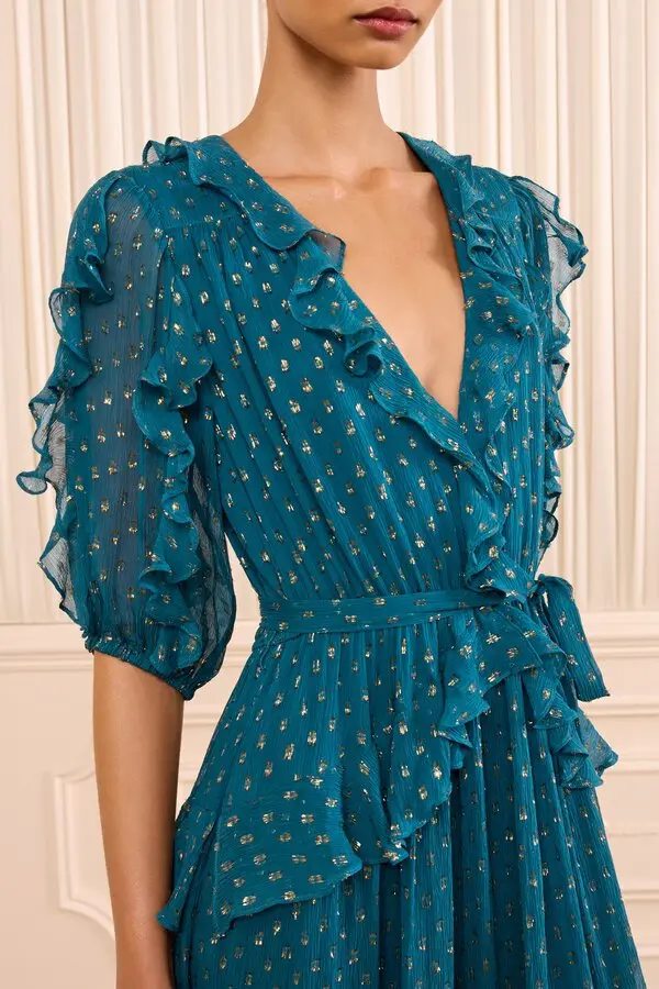 Ulla Johnson Tida Short Sleeve Silk Dress