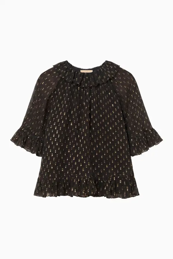 Ulla Johnson Minna Short Sleeve Silk Blouse