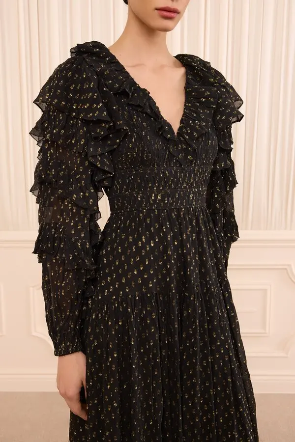 Ulla Johnson Ardis Long Sleeve Silk Dress