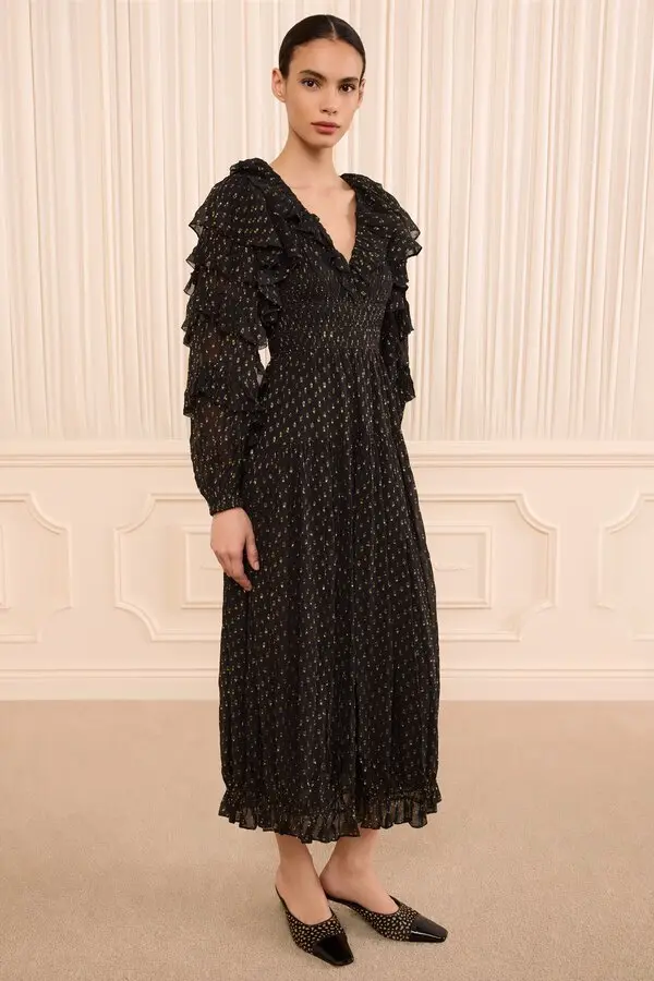 Ulla Johnson Ardis Long Sleeve Silk Dress